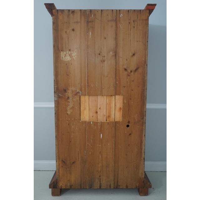 Pennsylvania Dutch Paint Decorated 1 Door Case Cupboard | Chairish