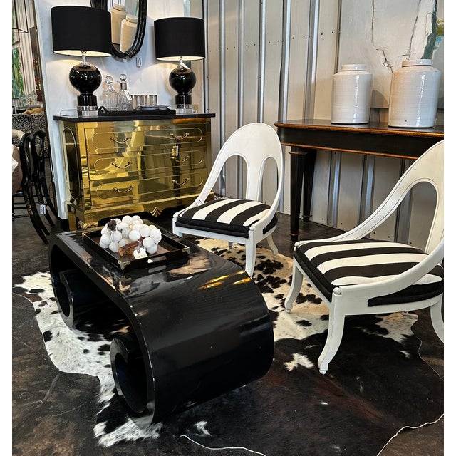 Vintage Michael Taylor for Baker Spoon Back Slipper Chairs, Set of Four ...