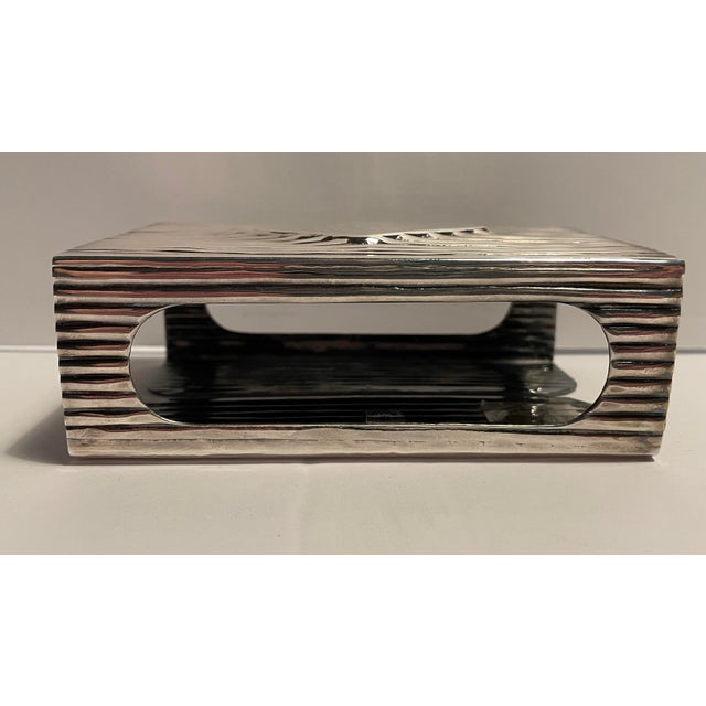 1970s Silverplate Large Matchbox Cover, Monogrammed C | Chairish