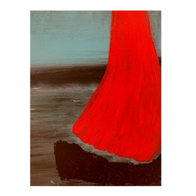 2021 “Red Sails” Abstract Acrylic Painting on Canvas Sabine Roy | Chairish