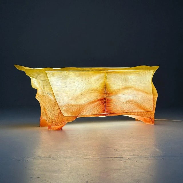Marc Fish, Contemporary, Limited Edition Stratum Bar Cabinet, Resin ...