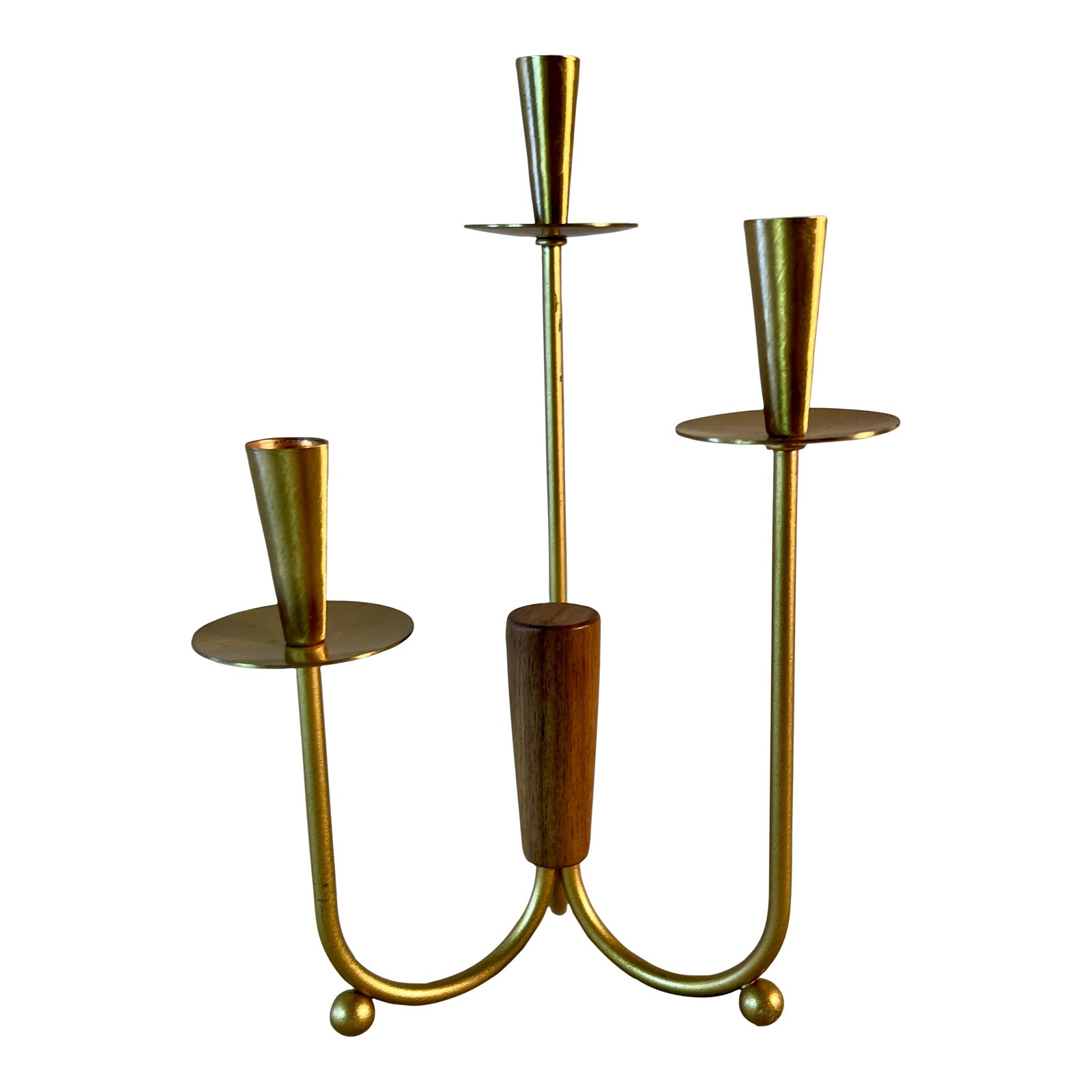Mid-Century Mod Atomic Modernist Candle Holder Attributed to Gunnar ...