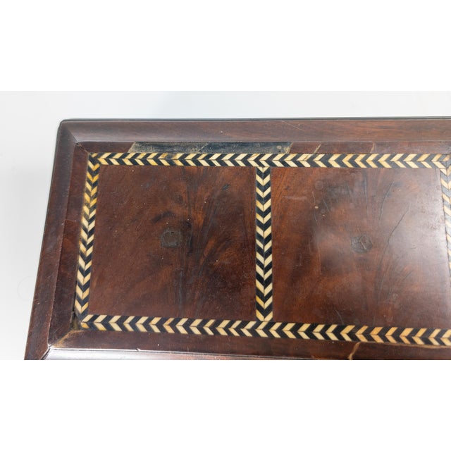 19th Century English Regency Sarcophagus Form Tea Caddy Box With Inlay ...