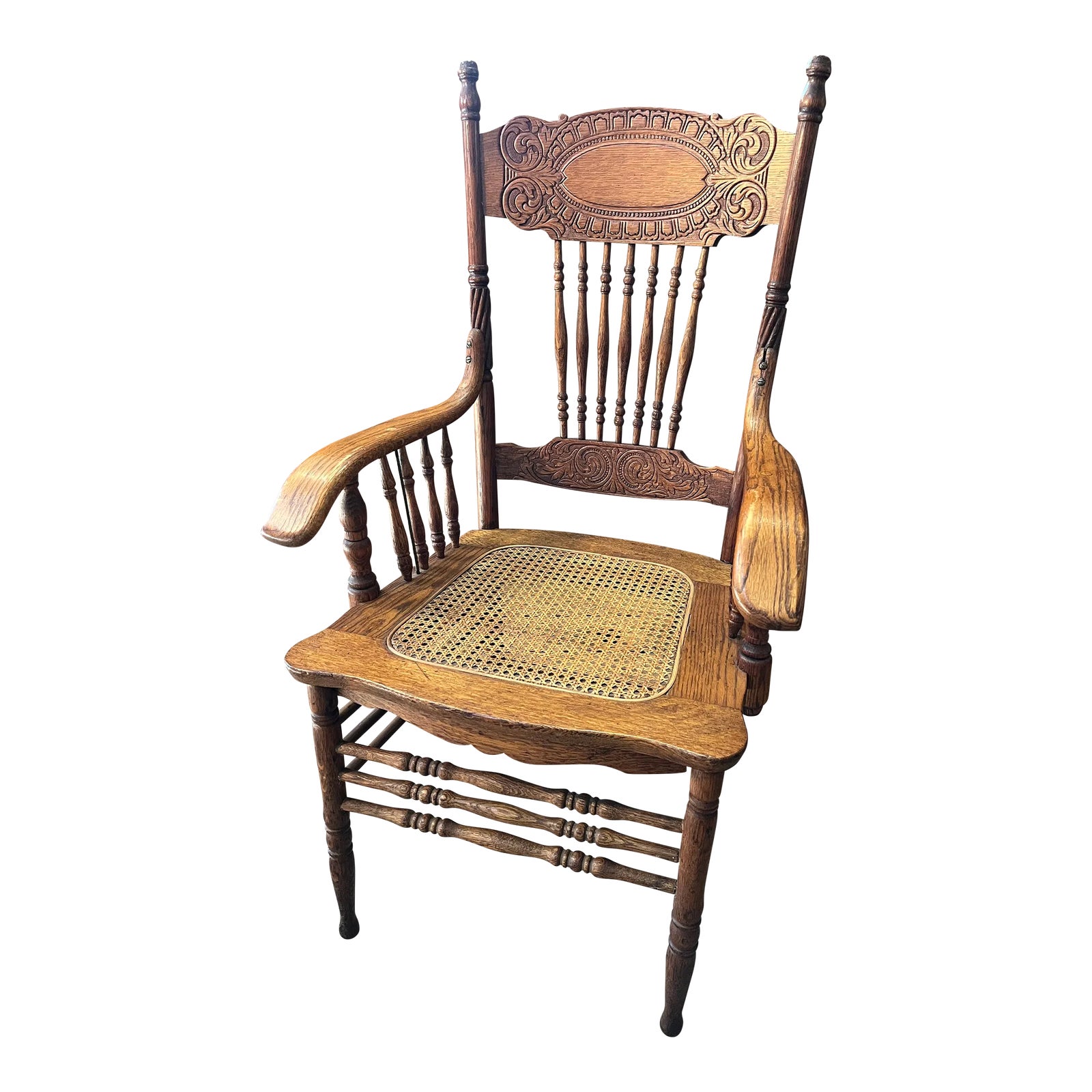 1910s Antique Oak Larkin Arm Chair | Chairish