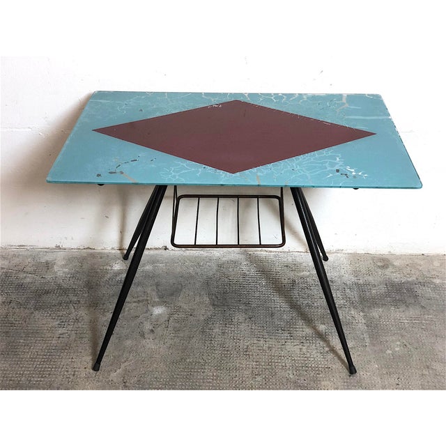 Vintage Glass Coffee Table with Magazine Rack, Italy, 1960s | Chairish