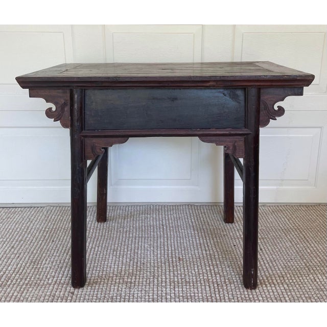 Mid 18th Century Primitive Chinese Elm Scholar’s or Altar Table | Chairish