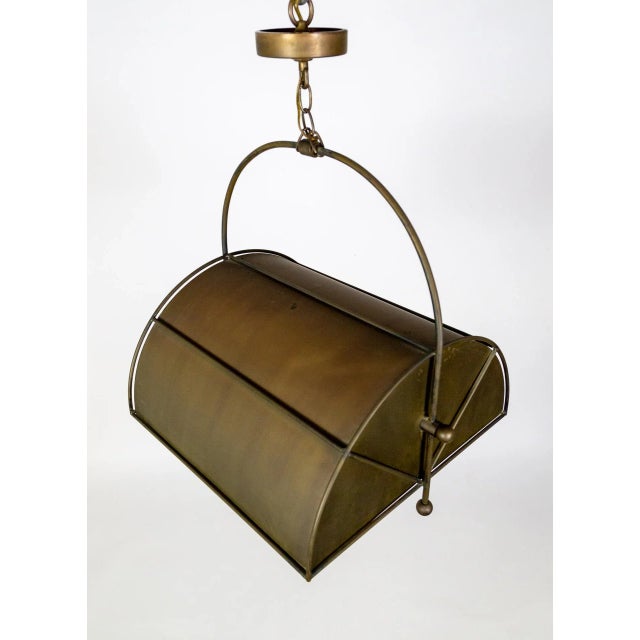 Patinated Brass Island Pendant Light by Morrison Custom Lighting | Chairish