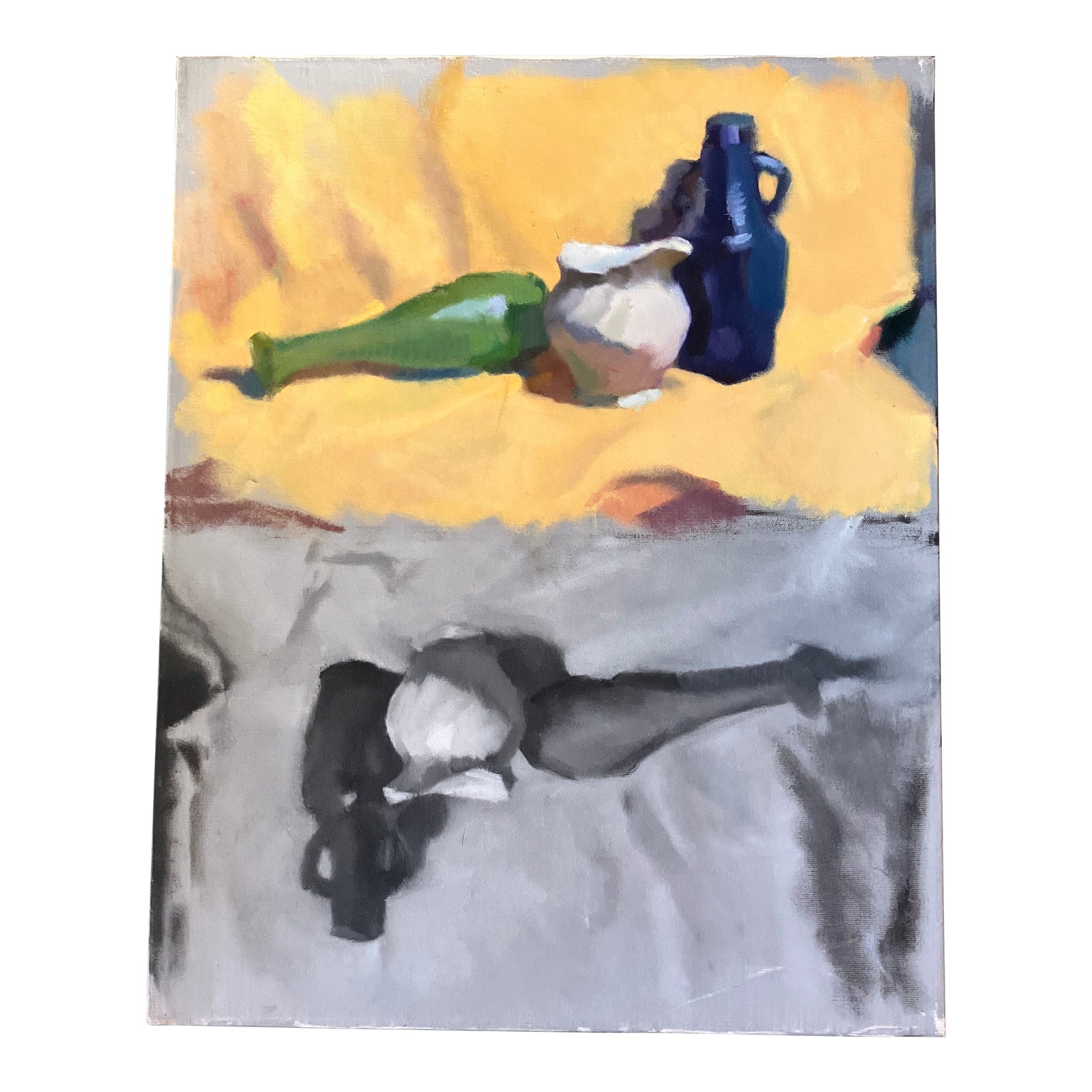 Contemporary Original Modernist Still Life Abstract Painting | Chairish