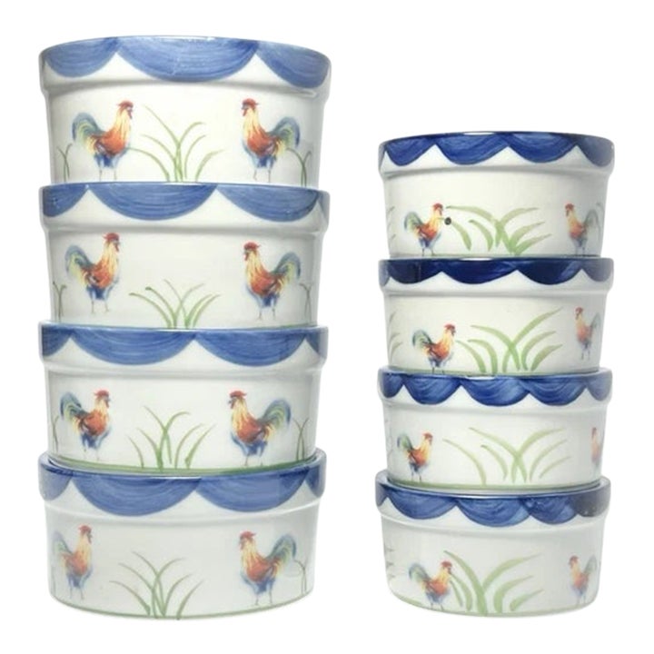 Bia Cordon Bleu, Blanc De Table “Rooster” Porcelain Baking Ramekin ...