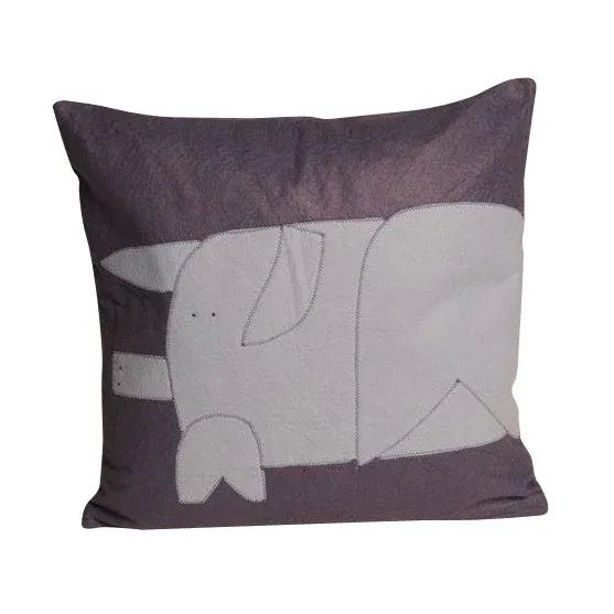 Purple Pig Pillow | Chairish