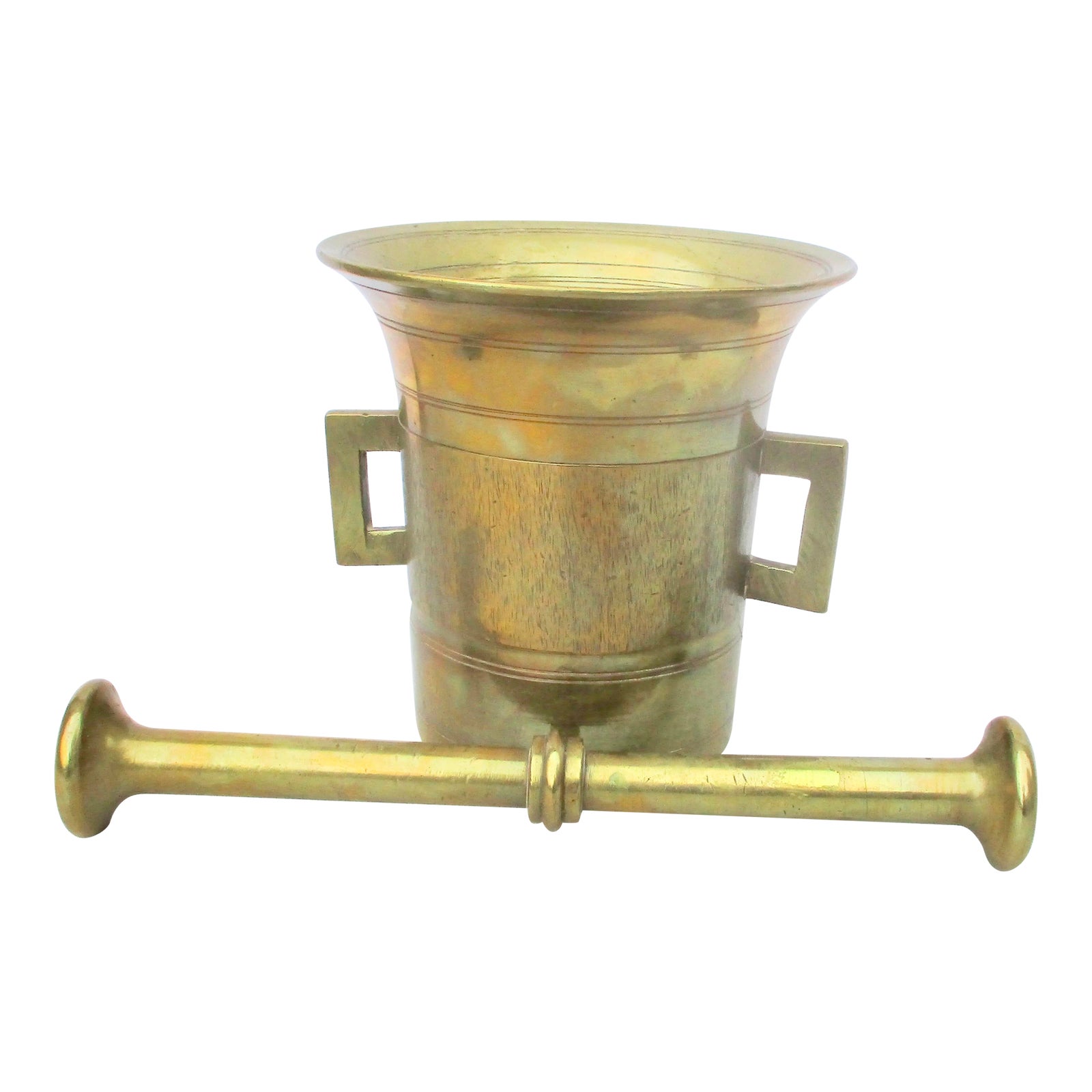 Antique Bronze Mortal and Pestal | Chairish