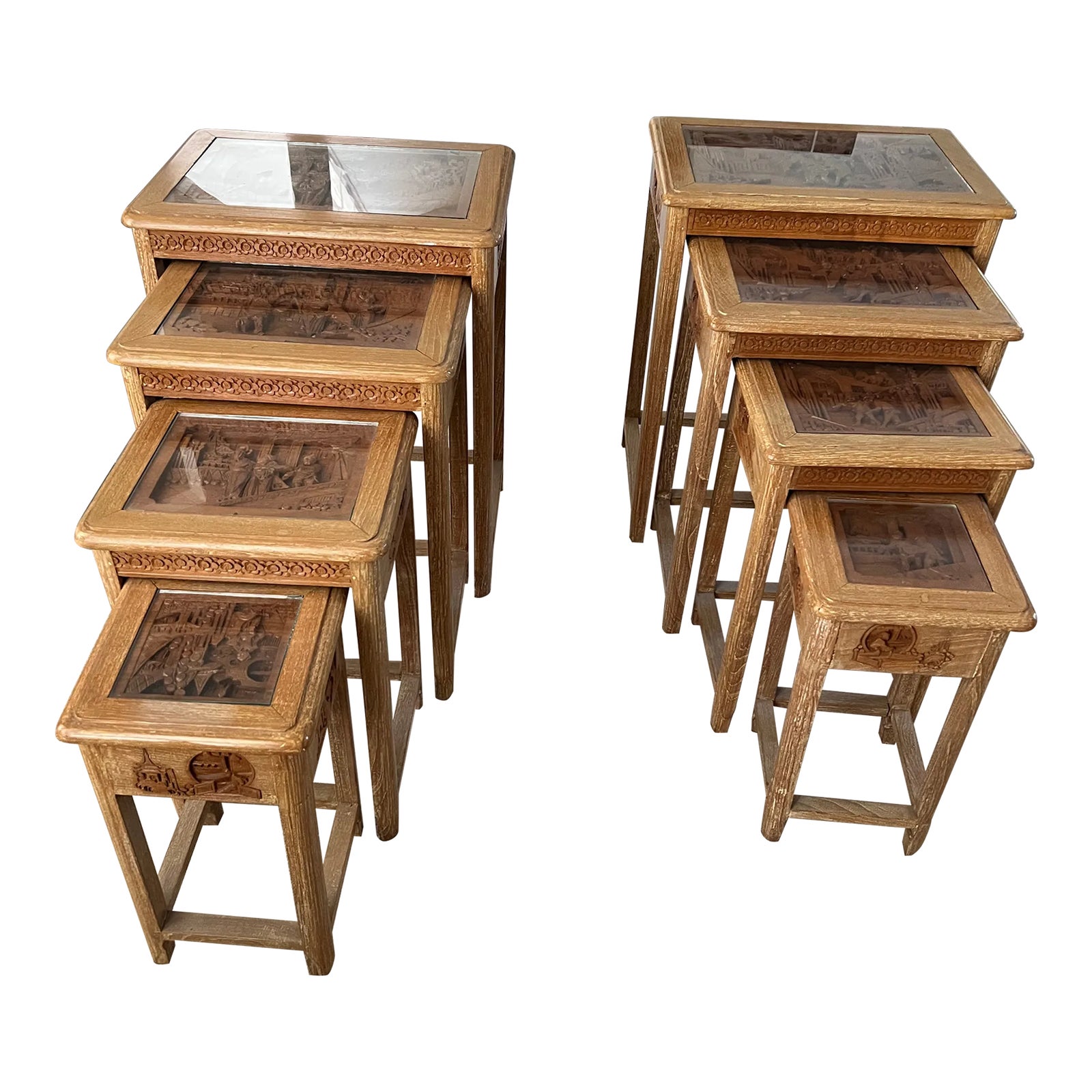 1950s George Zee & Co. Nesting Tables - Set of 8 | Chairish