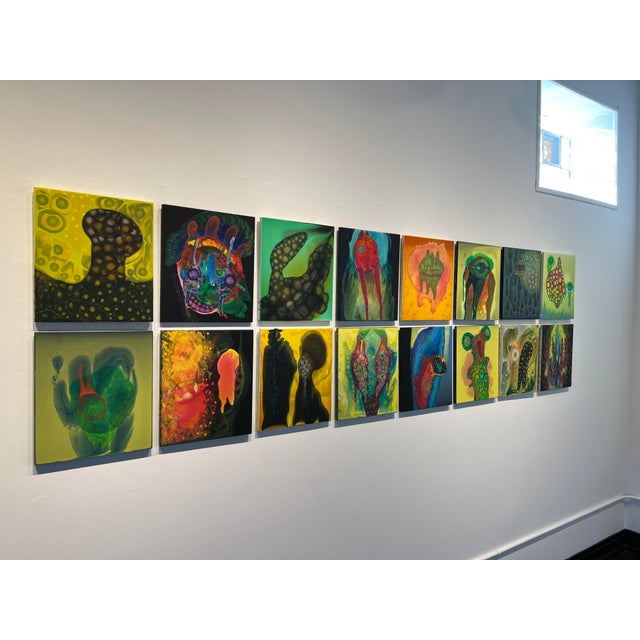 Green Abstract Contemporary Organic Painting by Bruce Riley | Chairish