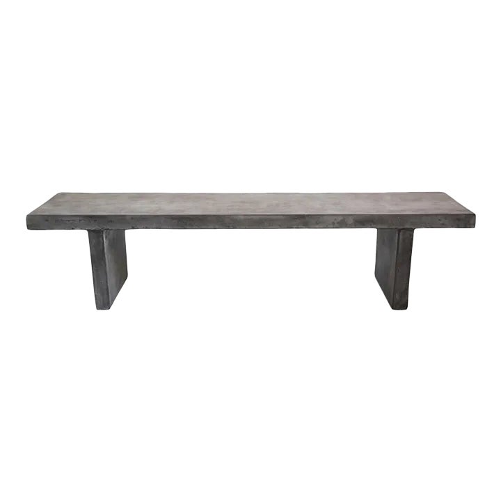 Outdoor Cement Resin Bench | Chairish