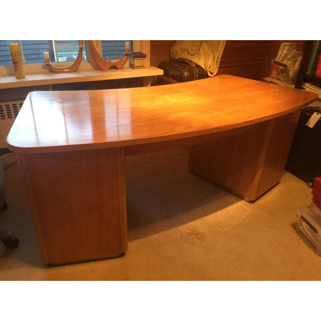 Ethan Allen Radius Desk | Chairish Ethan Allen Radius Desk | Chairish