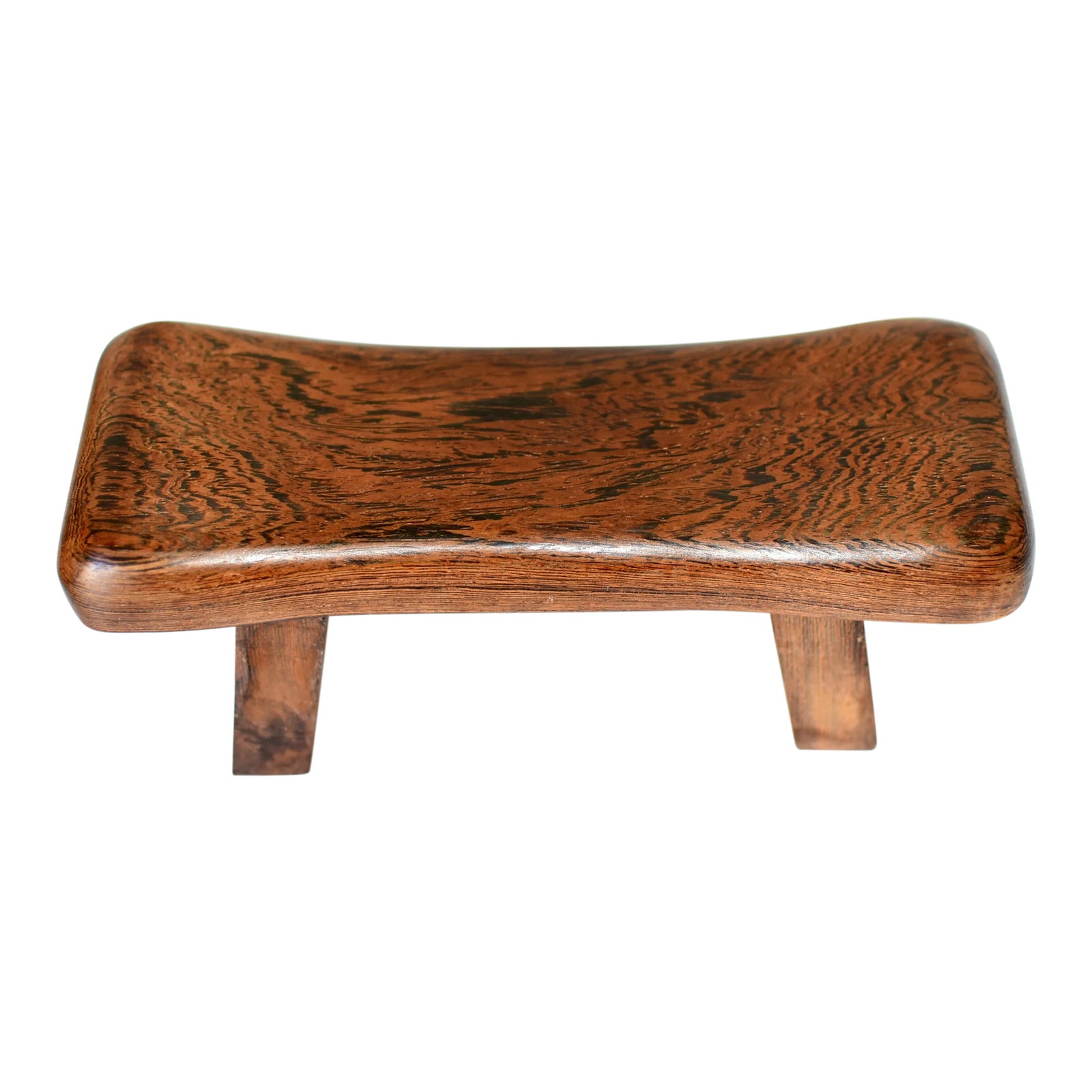 Mini Stool Head Rest Wenge Wood | Chairish