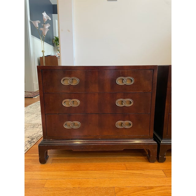 Mid Century Henredon Ming Nightstands Michael Taylor | Chairish