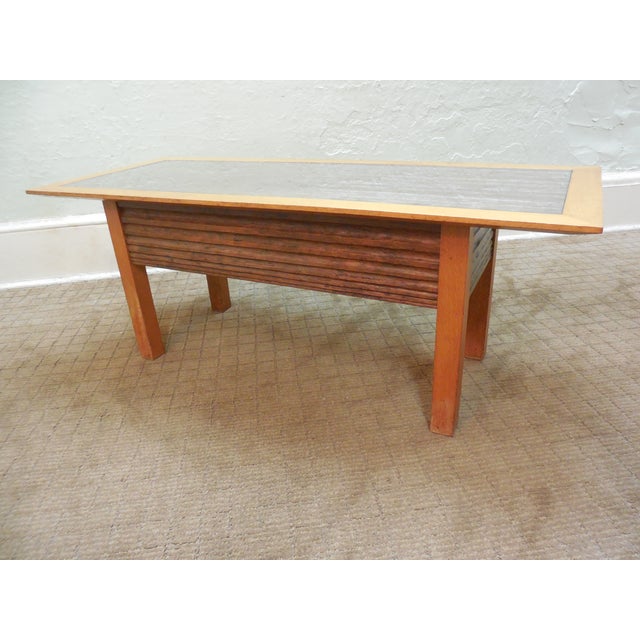 Andy Rae Studio Sculpted Mixed Wood Coffee Table | Chairish