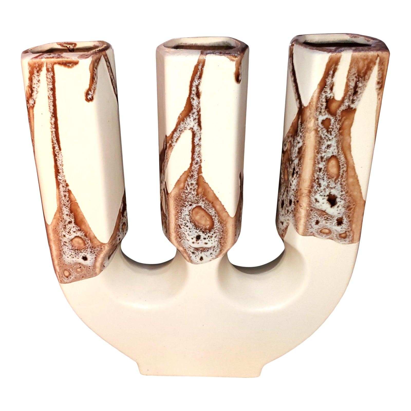 Candelabra-Mid-Century Manes of Israel Signed Ceramic Pottery | Chairish