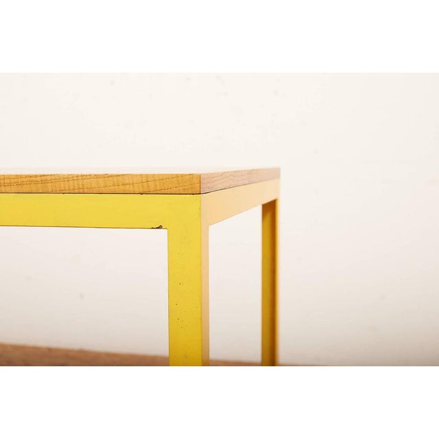 Yellow Kitchen Table in Steel and Ash Wood from Victoria Möbel, 1959 ...