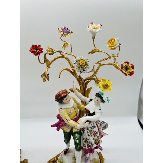 Pair, Louis XV Style Signed Gilt-Bronze & Samson Porcelain Floral ...