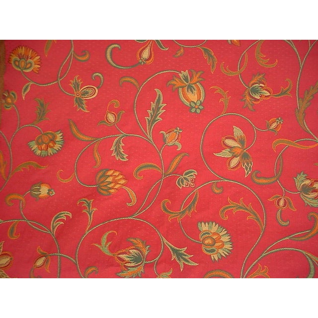 Scalamandre #26591 Gallatea in Red - Floral Vine Brocade Lampas Drapery ...