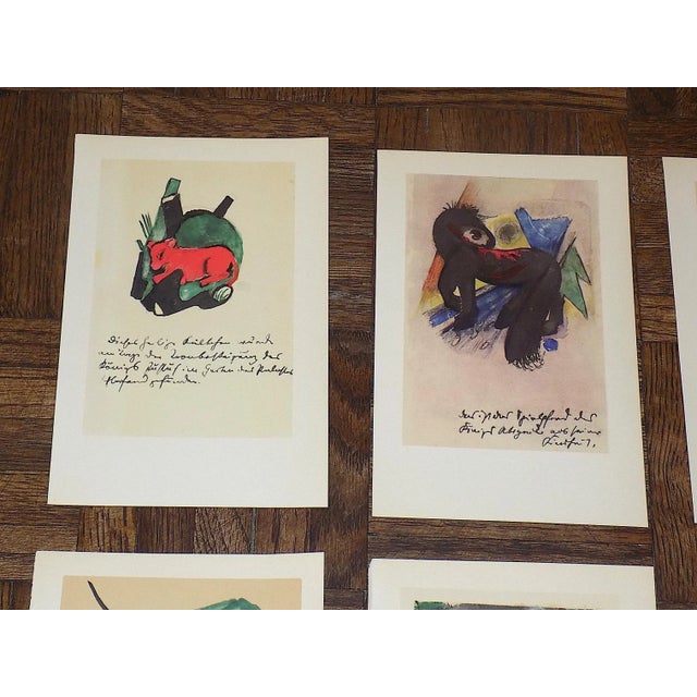 Vintage German Expressionist Abstract Animals by Franz Marc - Set of 16 ...