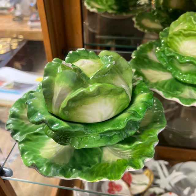 Vintage Mottahedeh Lidded Cabbage Bowls With Under Plate - Set of 4 ...