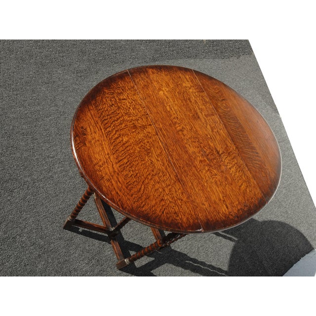 Antique Barley Twist Drop Leaf Side Table ~ French Country | Chairish