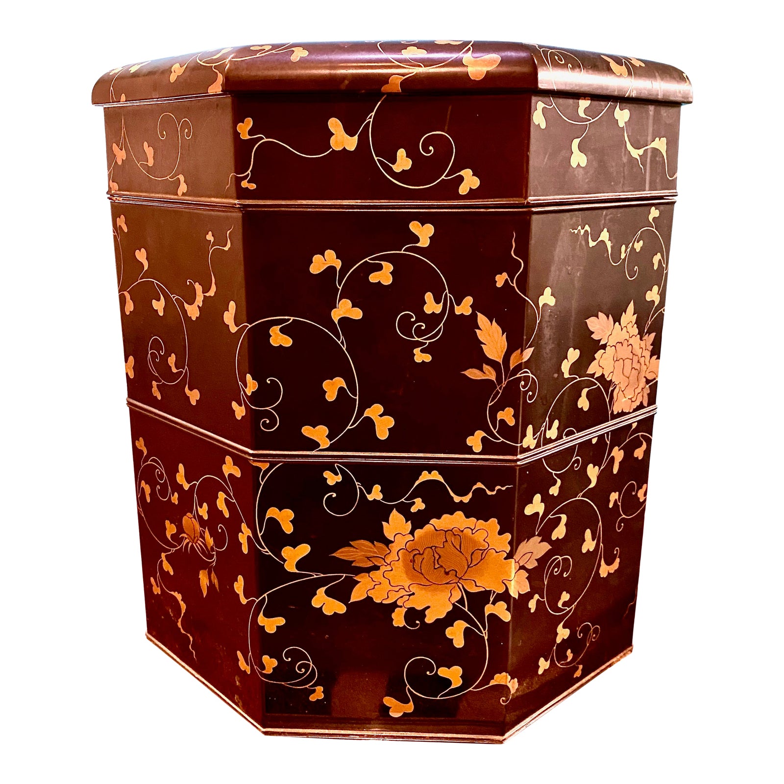 Japanese Lacquer Storage Box | Chairish