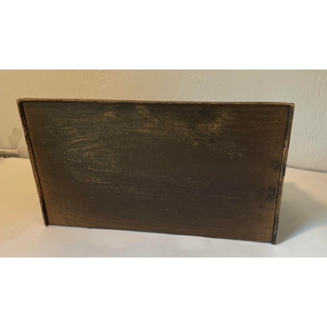 Vintage Desk Organizer With Flower Design | Chairish