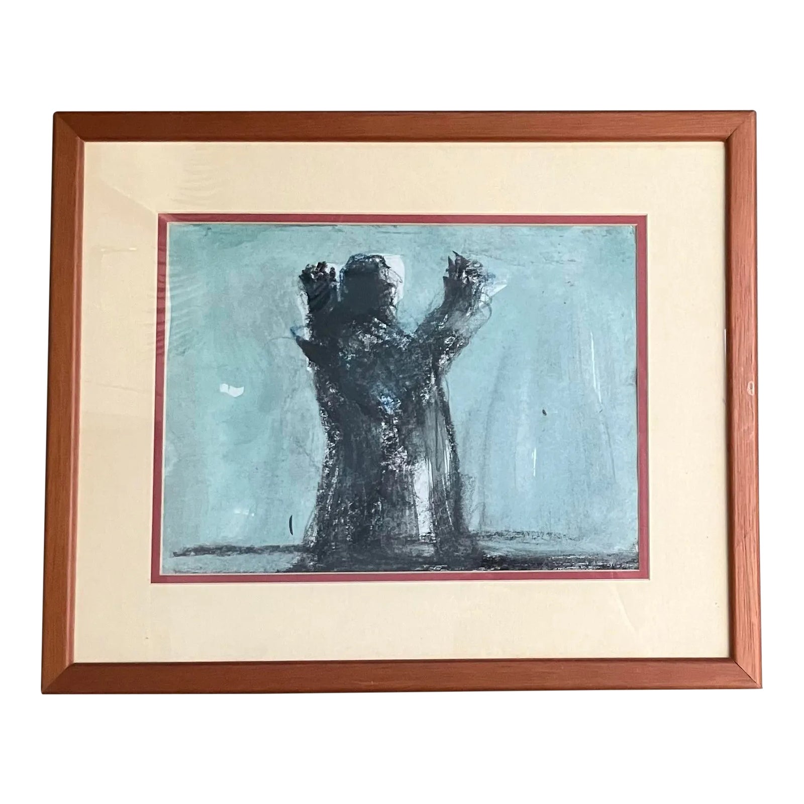 1970’s Original Abstract Expressionist Pastel/ Watercolor Painting ...