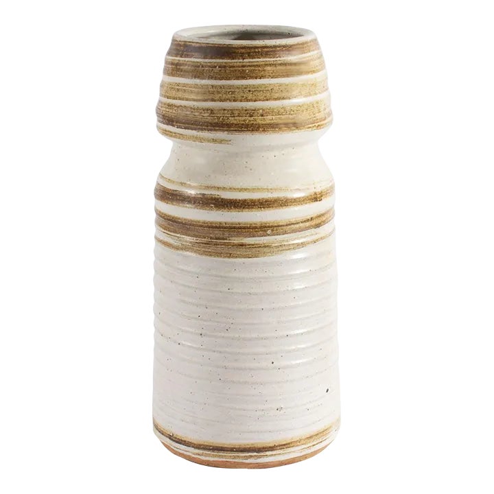 Vintage Signed Jt Studio Pottery Vase | Chairish