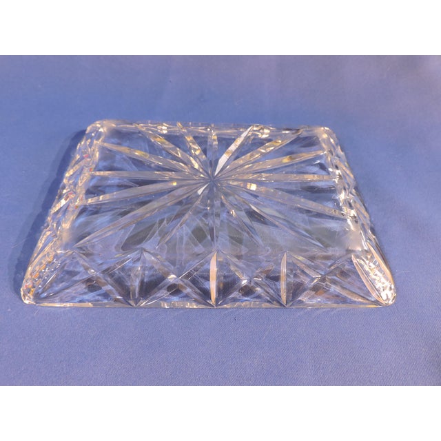 Vintage Godinger Crystal Glass Cheese Dish Wedge Shape Dome Lid Diamond ...