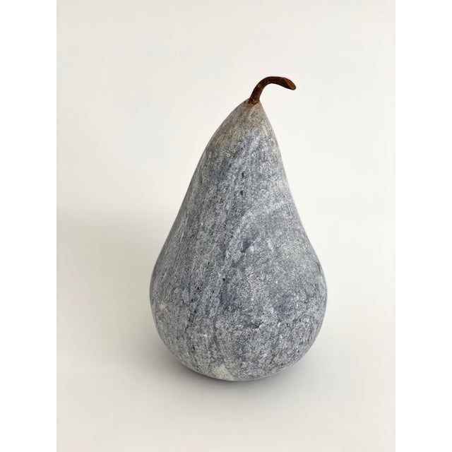 Extra Large Gray Marble Pear | Chairish