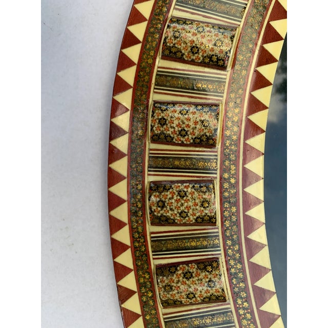 Persian Inlaid Khatam Frame With Etched Copper Birds | Chairish