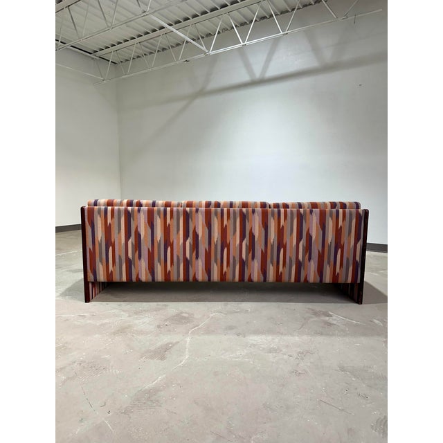 1990s Vintage Post Modern Brayton Intl. Abstract Print Sofa | Chairish