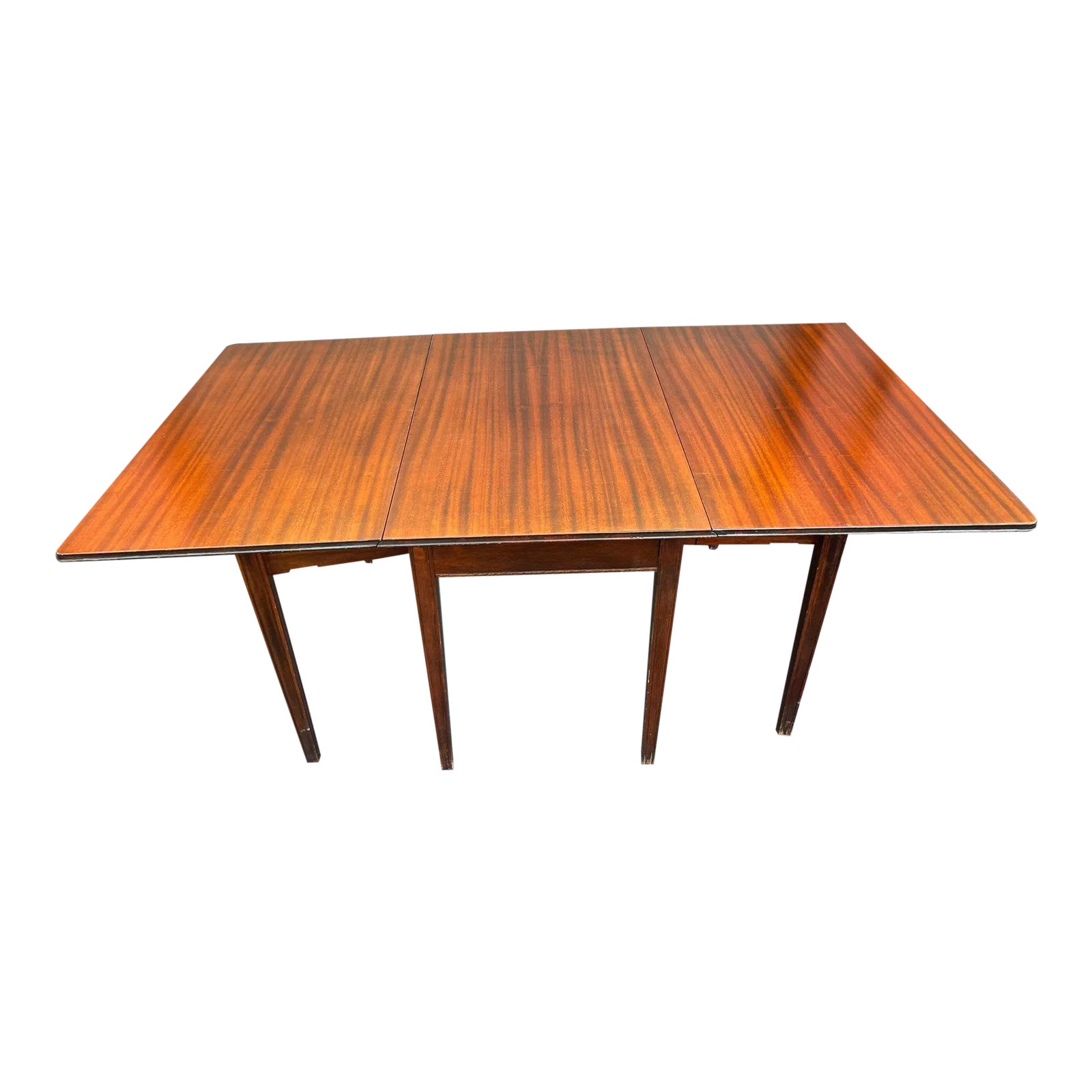 Mid Century Rectangular Rosewood Gatefold Table | Chairish