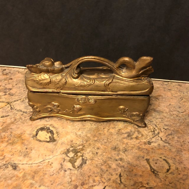 Early 20th Century Art Nouveau Rose Box | Chairish