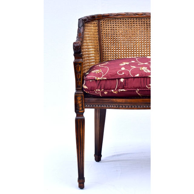 Vintage Double Cane Settee Bench | Chairish