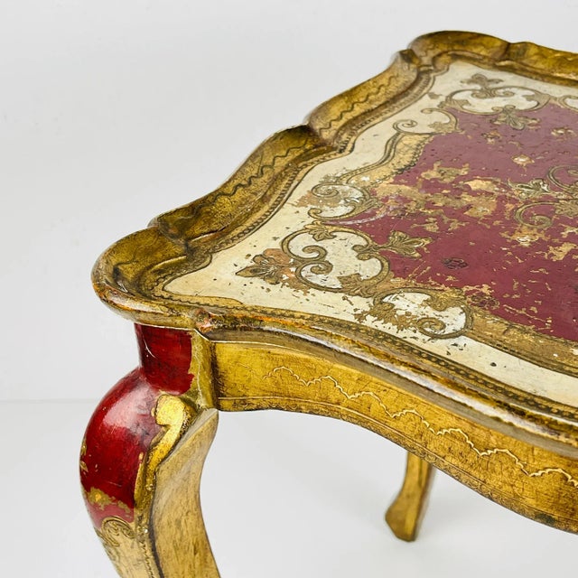 1950s Antique Wooden Florentine Table, Italy | Chairish