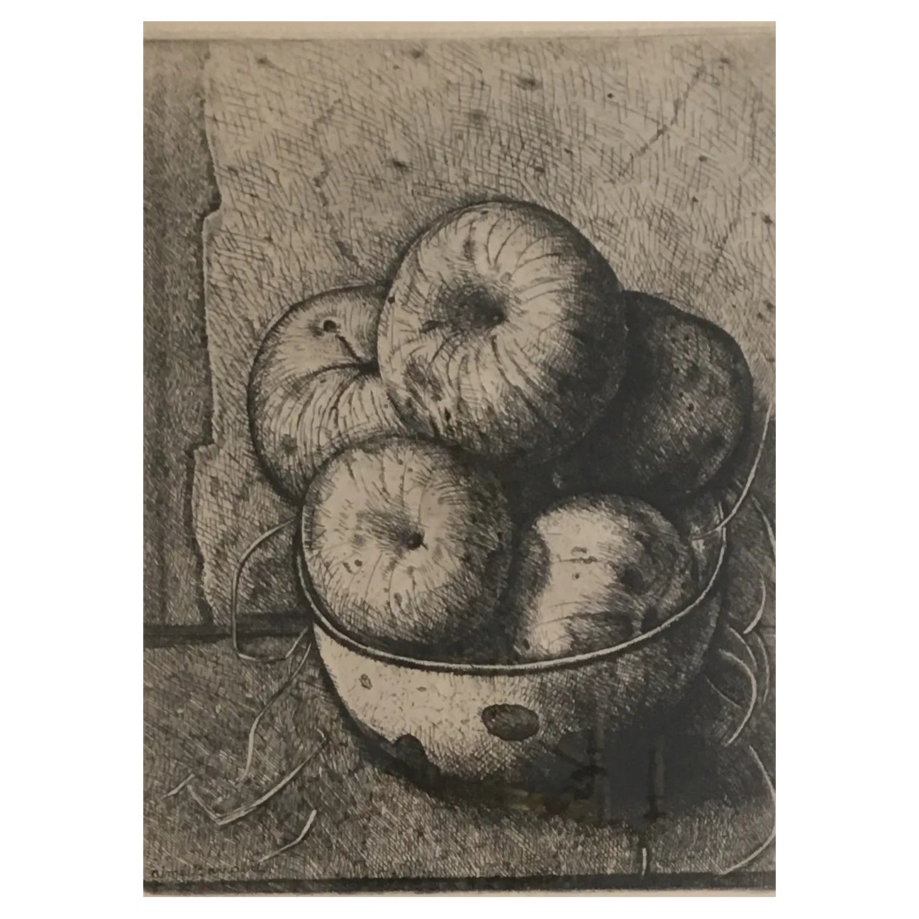 Aimé Barraud, Les pommes, Etching | Chairish
