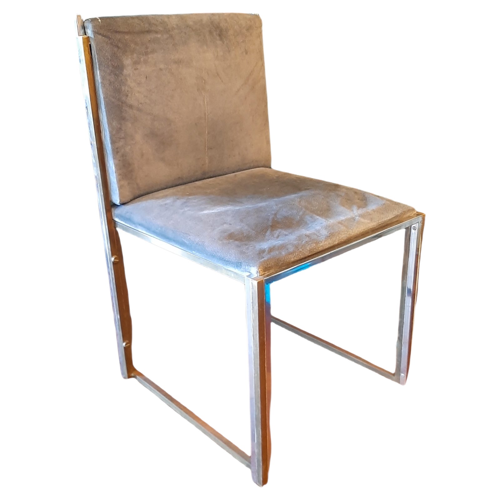 Brass and Chrome Chair by Cittone Oggi | Chairish
