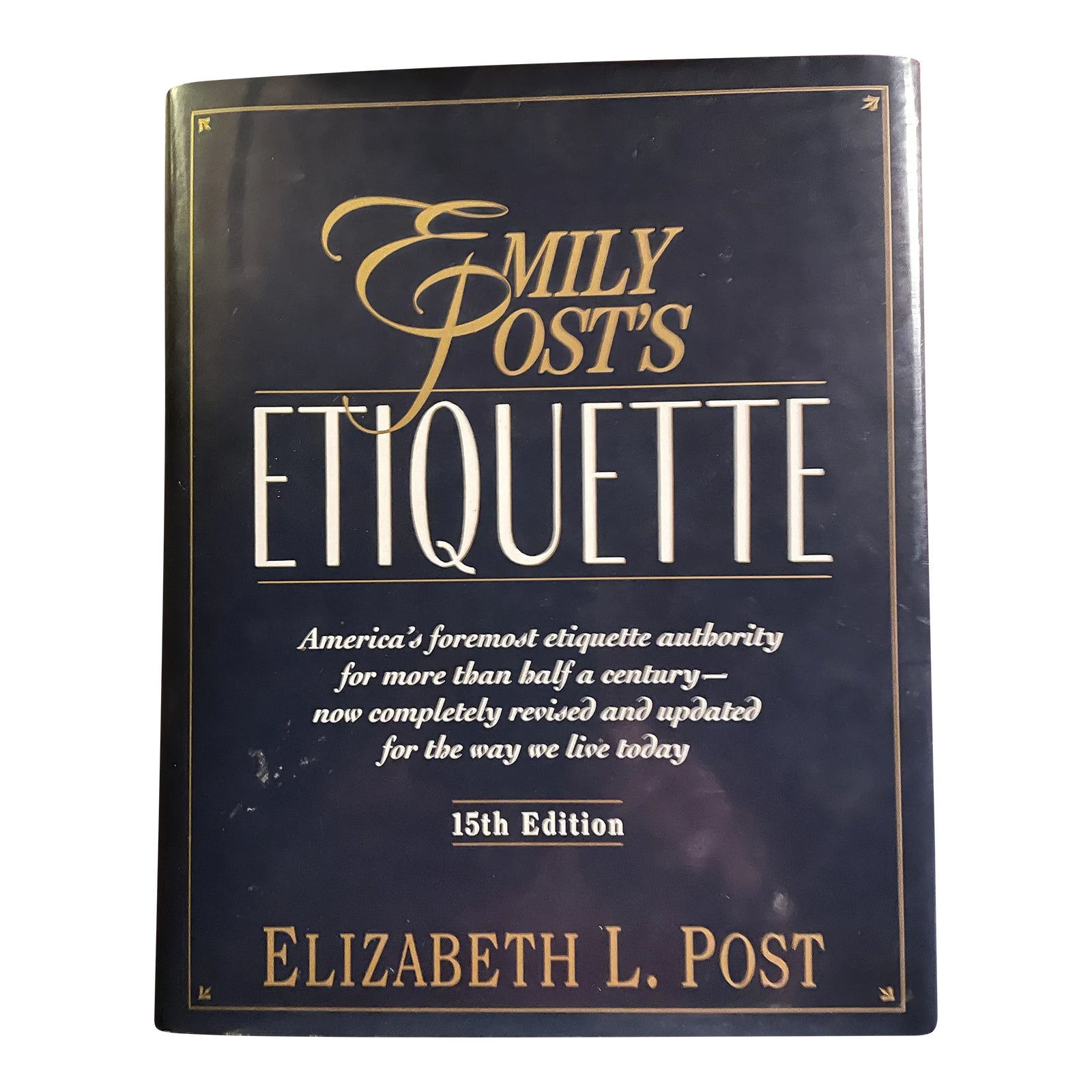Vintage 1992 Emily Post's Etiquette Blue Book by Elizabeth Post | Chairish