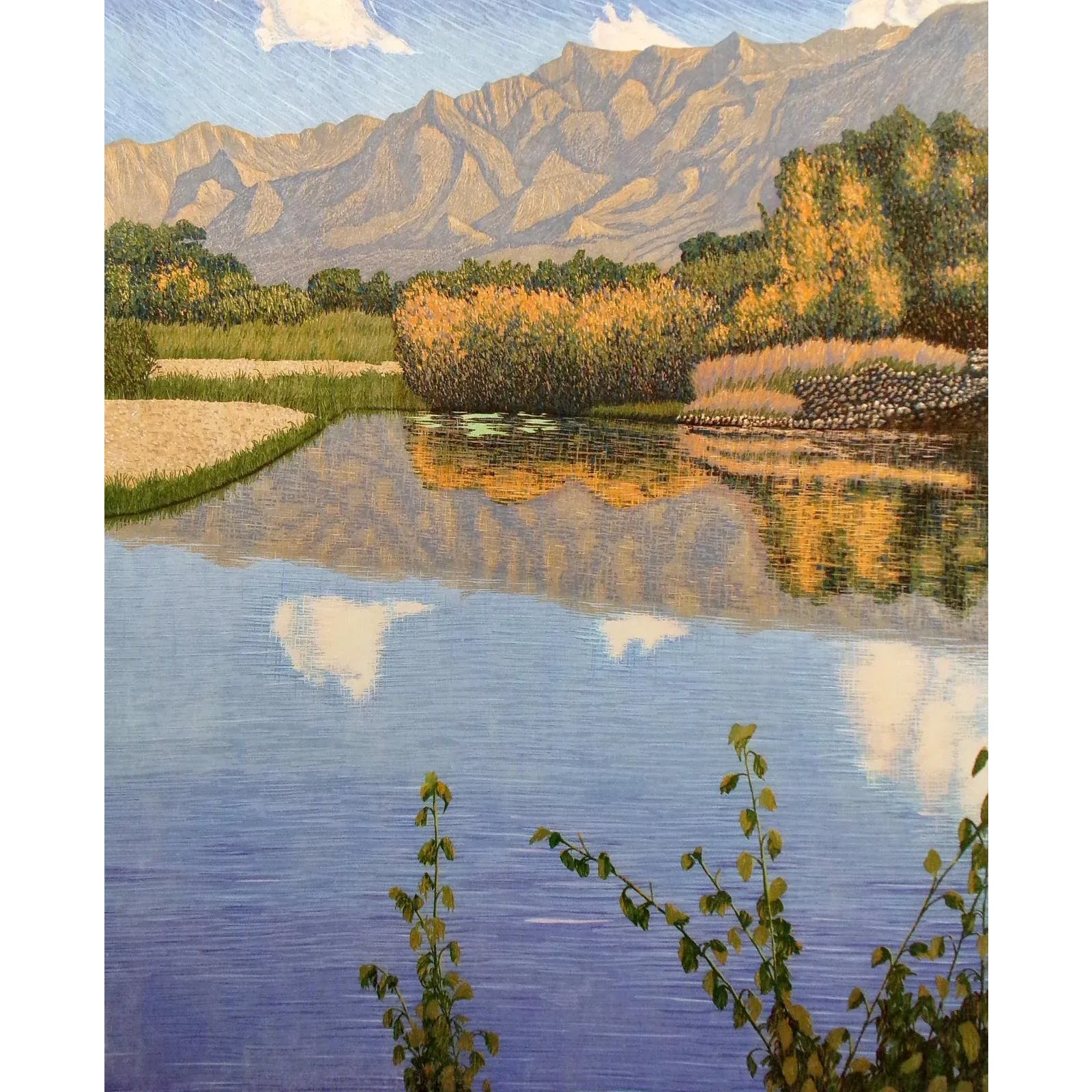 Gordon Mortensen "Verde River" Hand Signed Woodcut Reduction Art Print ...