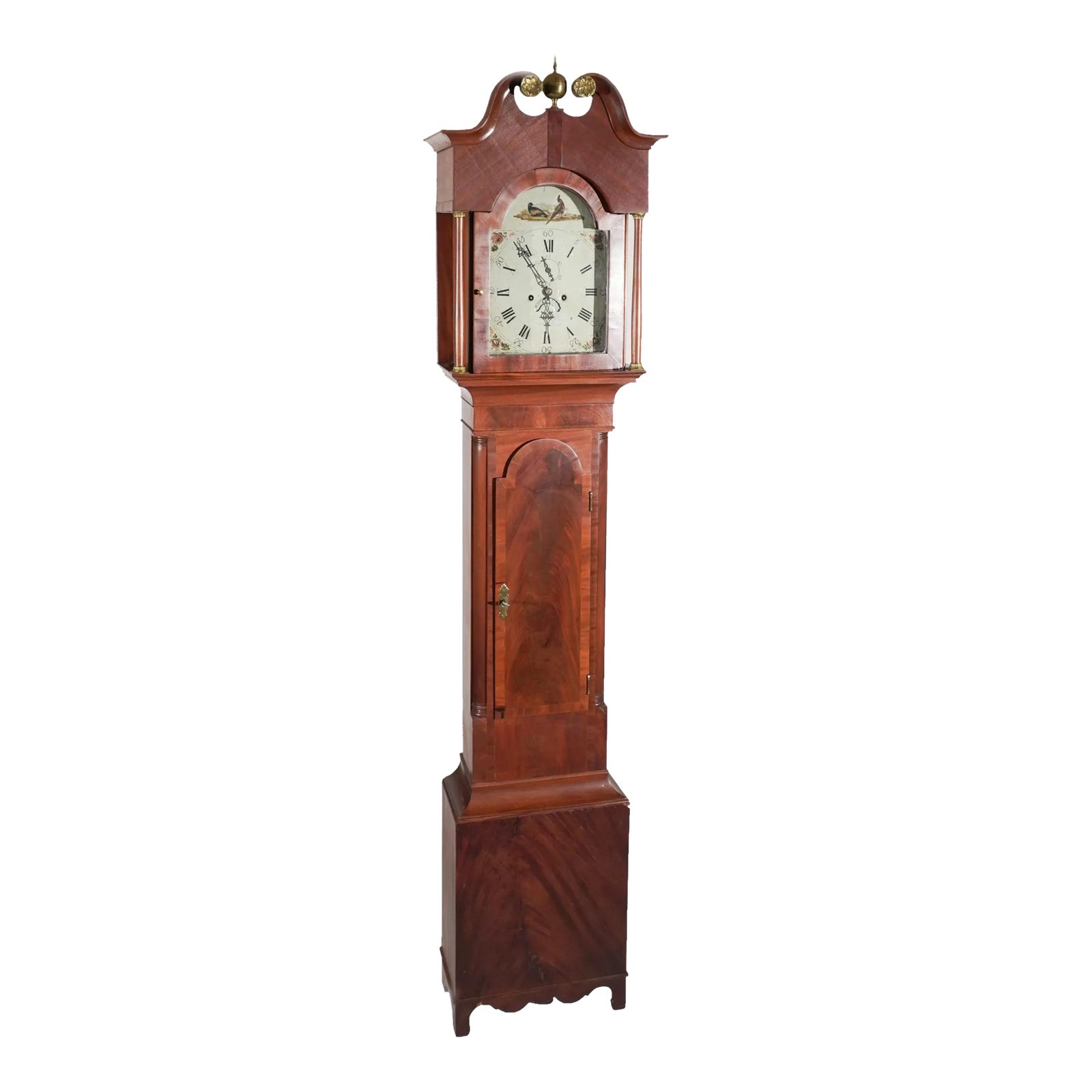 Early 19th Century Federal Mahogany Tall Case Clock, Made by John Hall ...