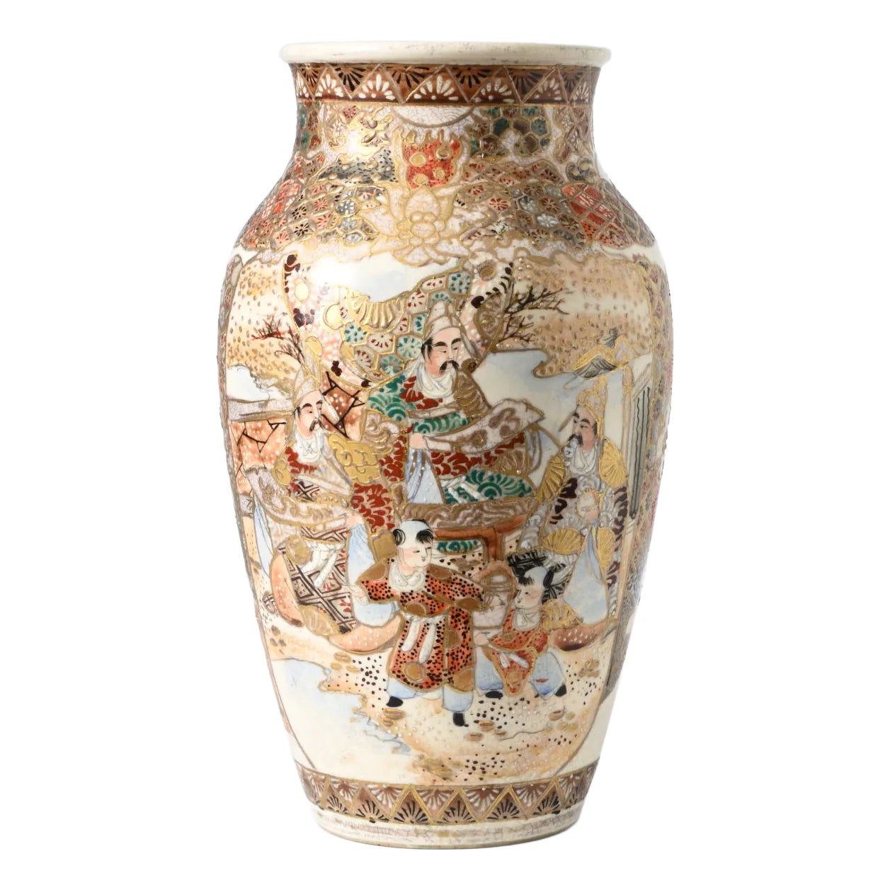 Antique Japanese Meiji Satsuma Vase, 1890s | Chairish