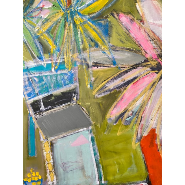 Sarah Trundle Contemporary Abstract Still Life Painting, "Orange Vase ...