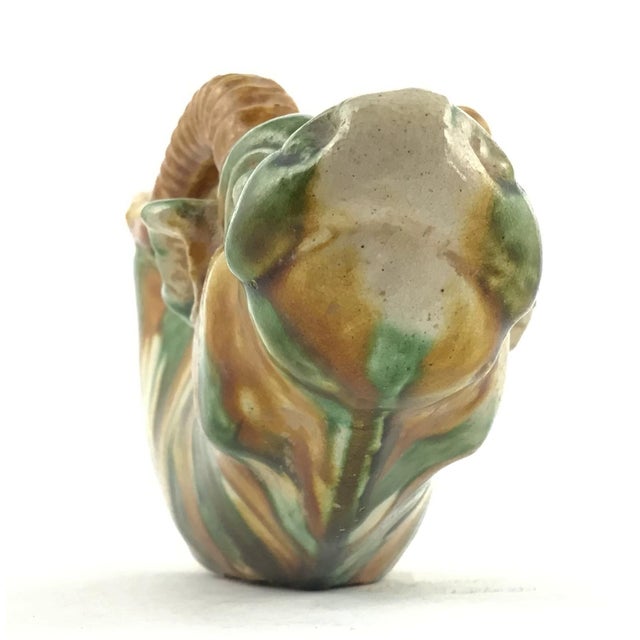 1950s Tri Color Chinese Clay Oxen Head Planter Vessel | Chairish