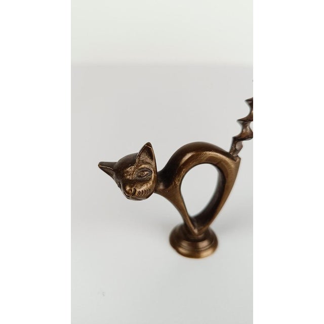 Vintage Sculptural Bronze Cat Corkscrew, 1950s | Chairish